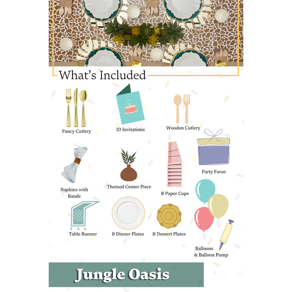 Oasis | Party Supplies | Jungle Oasis Birthday Celebration Holiday ...